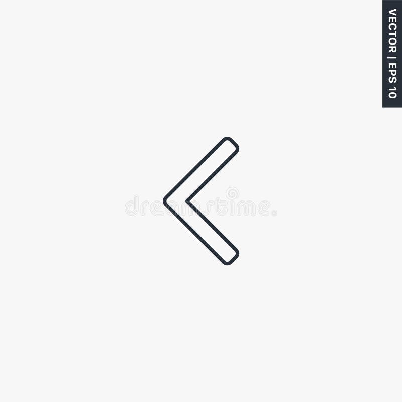 Left Arrow, Linear Style Sign for Mobile Concept and Web Design Stock ...
