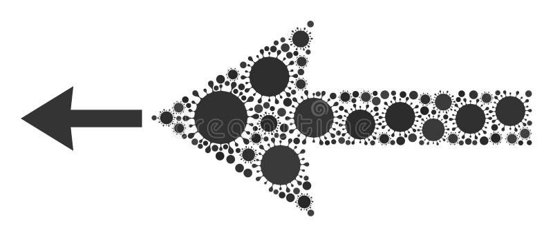 Left Arrow Icon - Contagious Collage Stock Vector - Illustration of ...