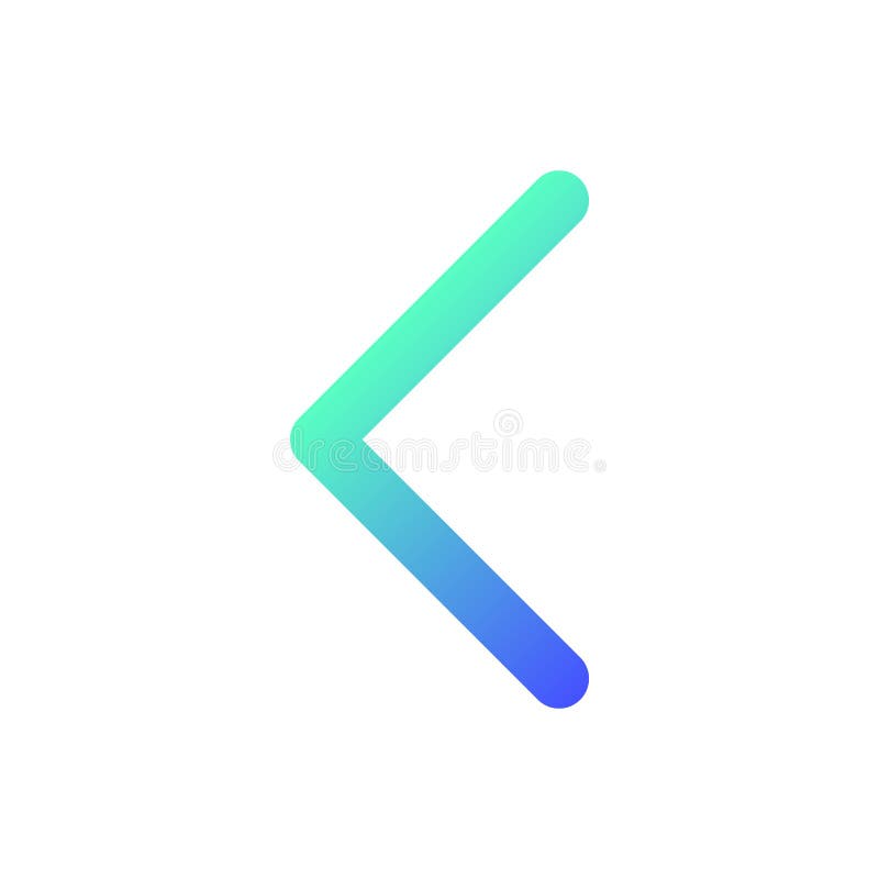 Left Arrow Pixel Perfect Gradient Linear Ui Icon Stock Vector ...