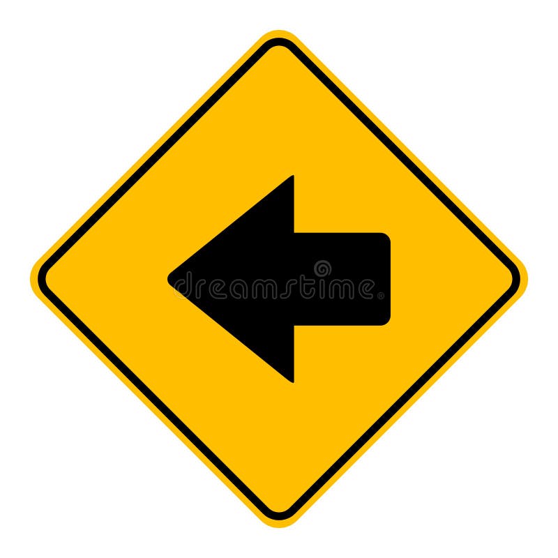 Left arrow and road sign stock vector. Illustration of symbol - 192676187