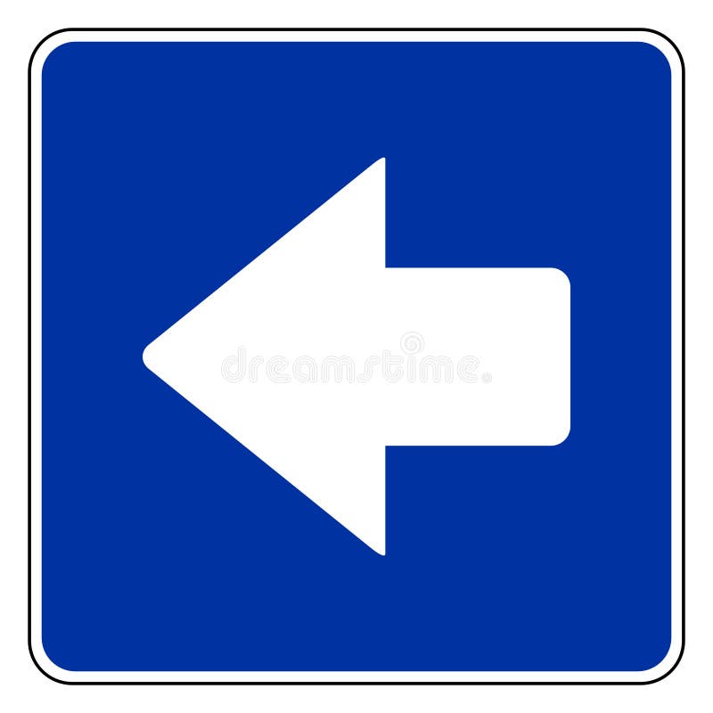 Left arrow and road sign stock vector. Illustration of information ...