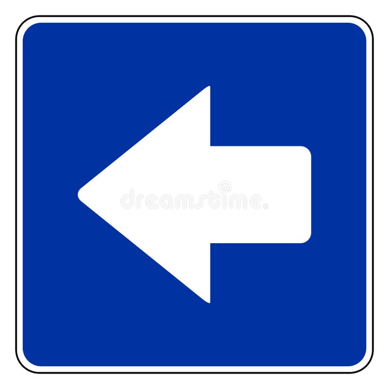 Left arrow and road sign stock vector. Illustration of information ...
