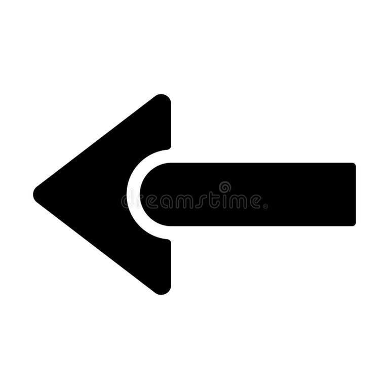 Left arrow sign icon stock vector. Illustration of direction - 224651983