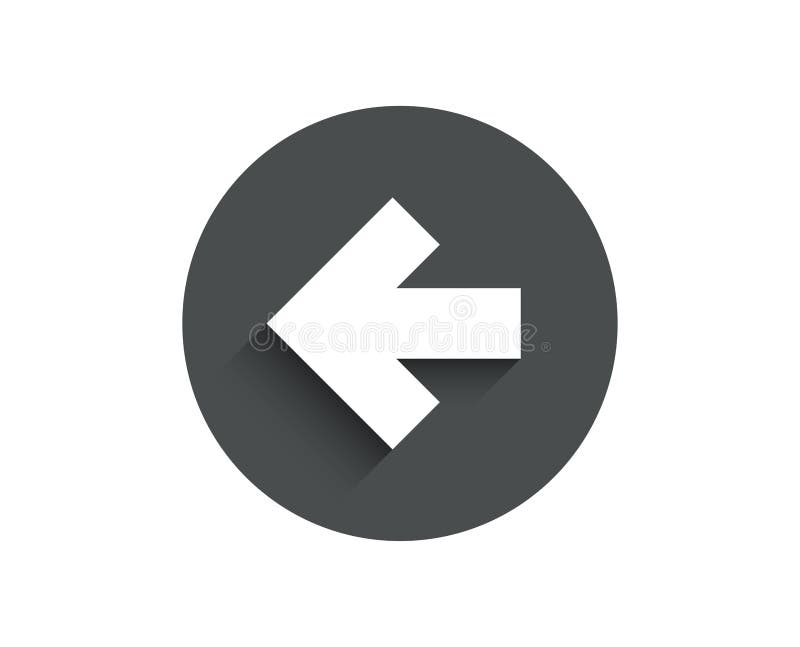 Left Arrow Simple Icon. Direction Arrowhead. Stock Vector ...