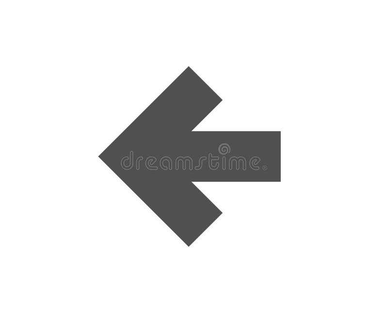 Left Arrow Simple Icon. Direction Arrowhead. Stock Vector ...