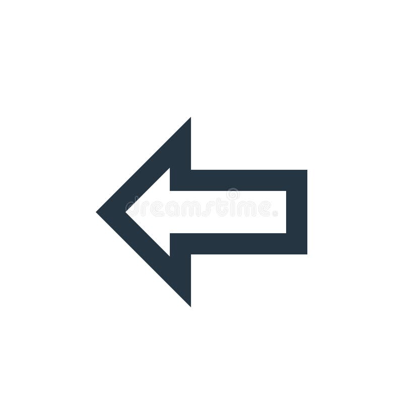 Left Arrow Vector Icon. Left Arrow Editable Stroke. Left Arrow Linear ...