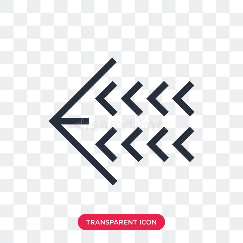 Left Arrow Vector Icon Isolated on Transparent Background, Left Arrow ...