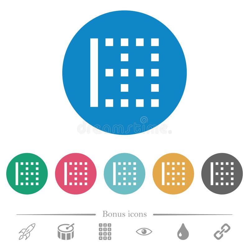 Left Border Flat Round Icons Stock Vector - Illustration of designing ...