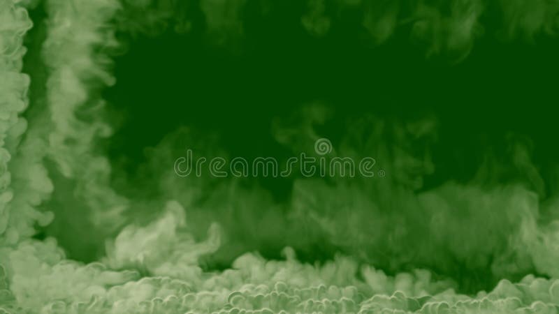 Left - Bottom Screen Frame of White Smoke or Clouds on Chroma Key ...
