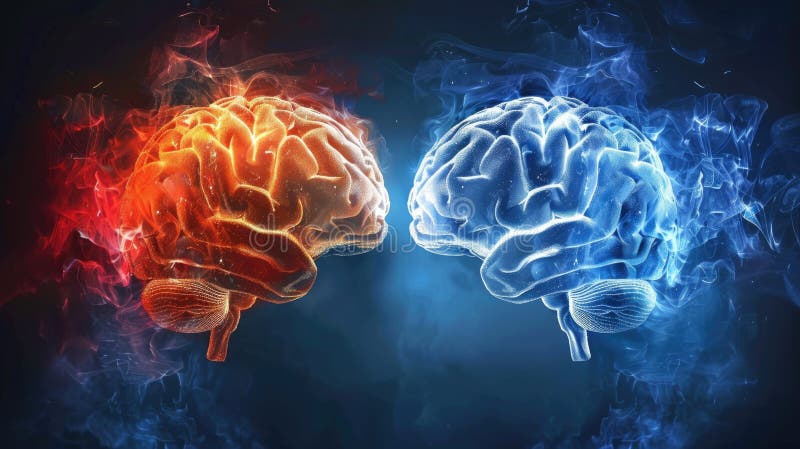 Left Brain Vs Right Brain Logic Vs Emotion Fire and Ice this Image ...