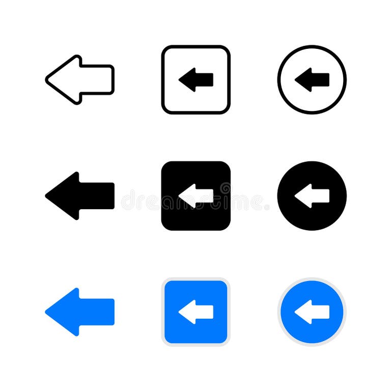 Left Button Icon : Digital Theme Technology Theme Stock Vector ...