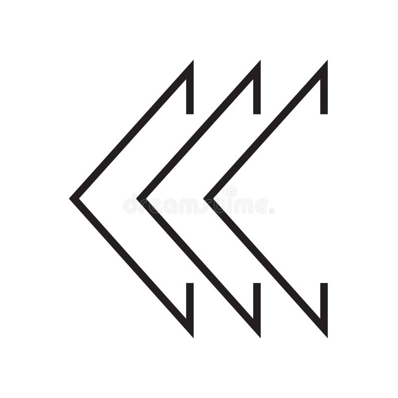 Right Chevron Icon Vector Sign and Symbol Isolated on White Back Stock ...