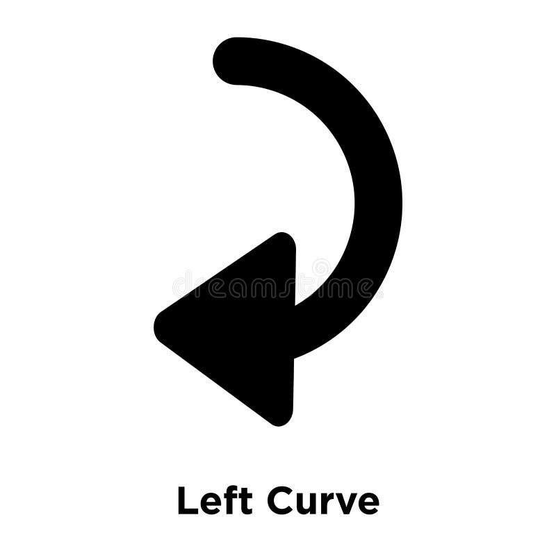 Left Curve Icon Vector Isolated on White Background, Logo Concept of ...