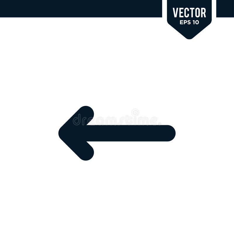 Left Direction Arrow Icon Collection in Solid Color or Glyph Style ...