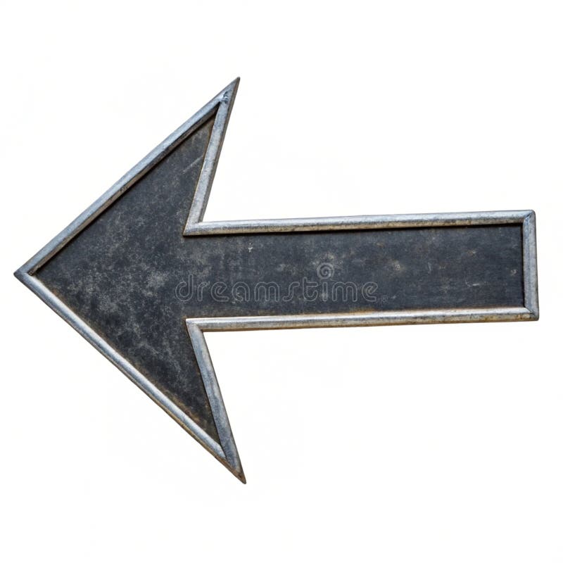 Left Direction Arrow Isolated on White Background Stock Illustration ...