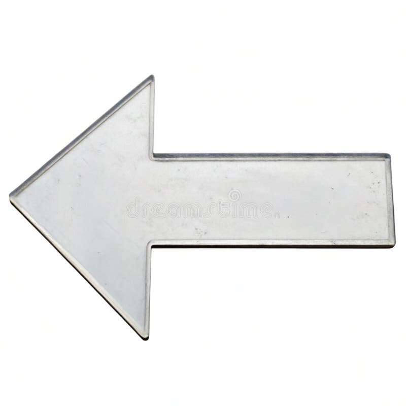 Left Direction Arrow Isolated on White Background Stock Illustration ...