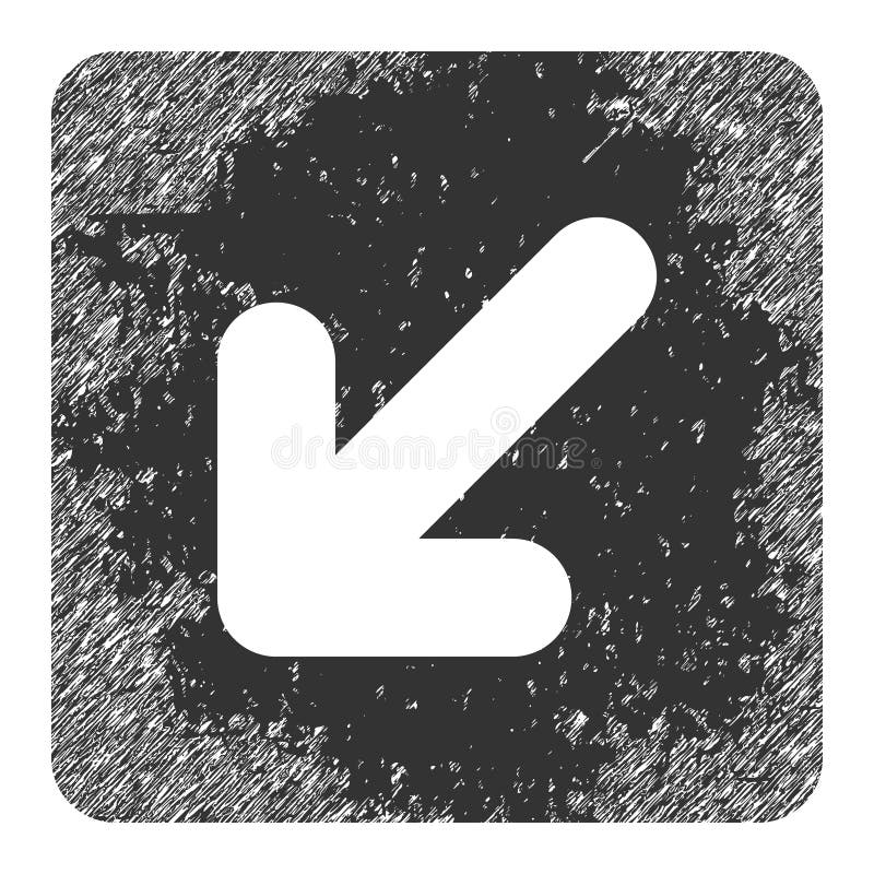 Left down arrow curve icon stock illustration. Illustration of ...