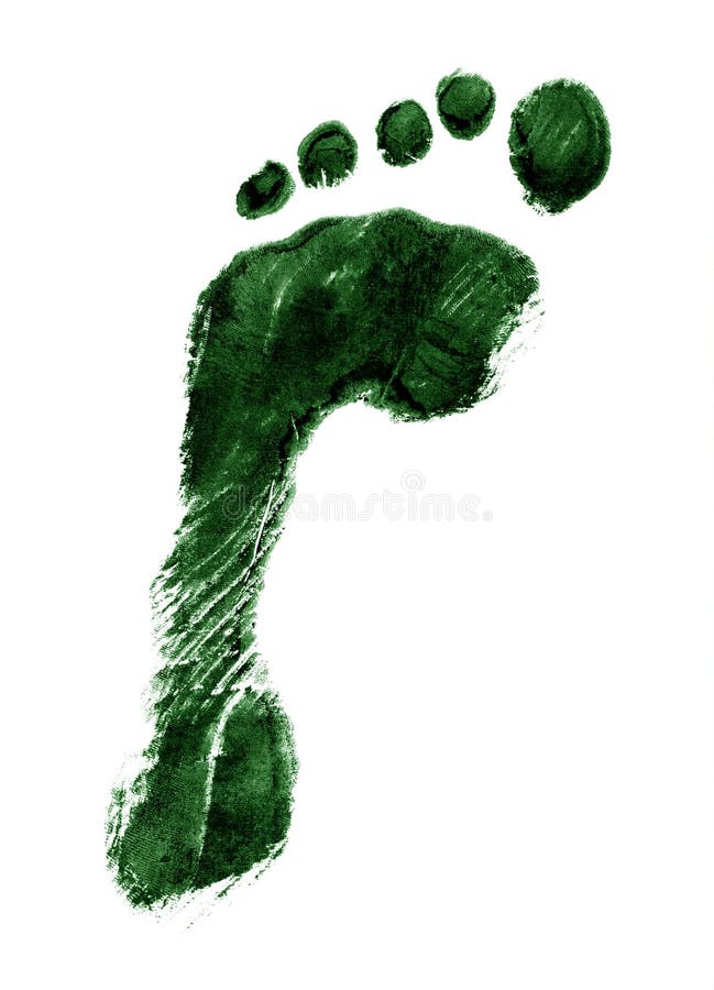 Green footprint stock photo. Image of carbon, foot, texture - 2654596