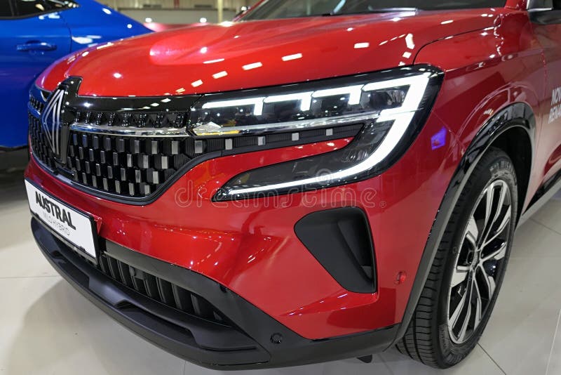 Left Front View of Front Mask of Modern French Compact Crossover SUV ...