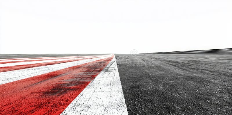 Left-hand Curving Racetrack Isolated on Transparent Background. Stock ...
