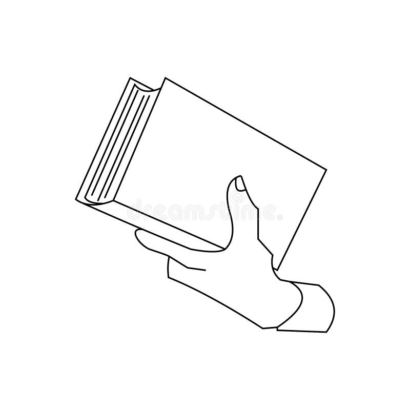 Closed Book Outline Clip Art