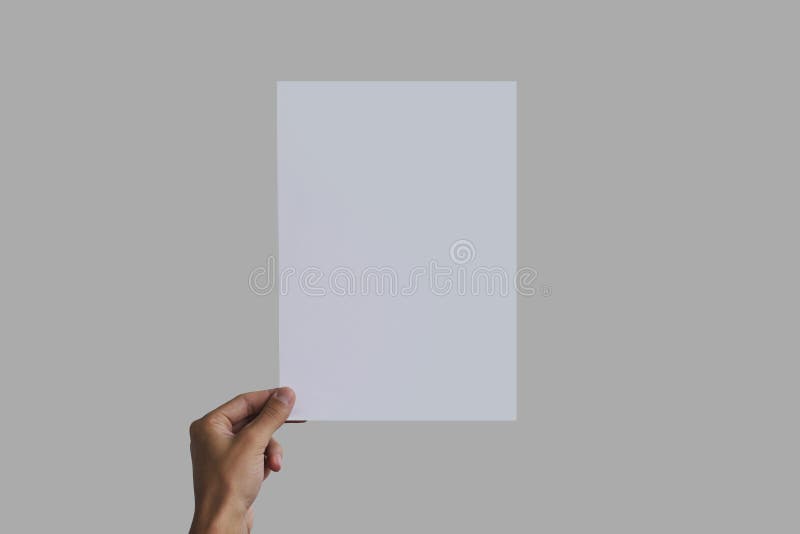 Left Hand Holding A4 Paper in the Left Hand. Leaflet Presentation ...