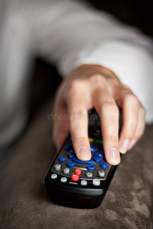 Left Hand Holding a TV Remote Control Stock Photo - Image of holding ...