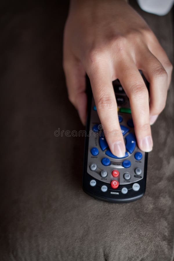 Left Hand Holding a TV Remote Control Upclose Stock Photo - Image of ...