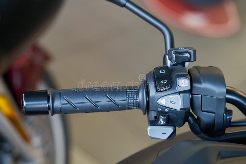 Left Hand Motorcycle with Symbol of Ride at Outdoor Set Stock Photo ...