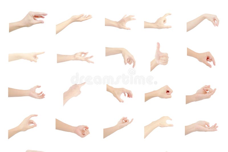 Left Hand Multiple Collection with Reaching Out in Gesture of Man and ...