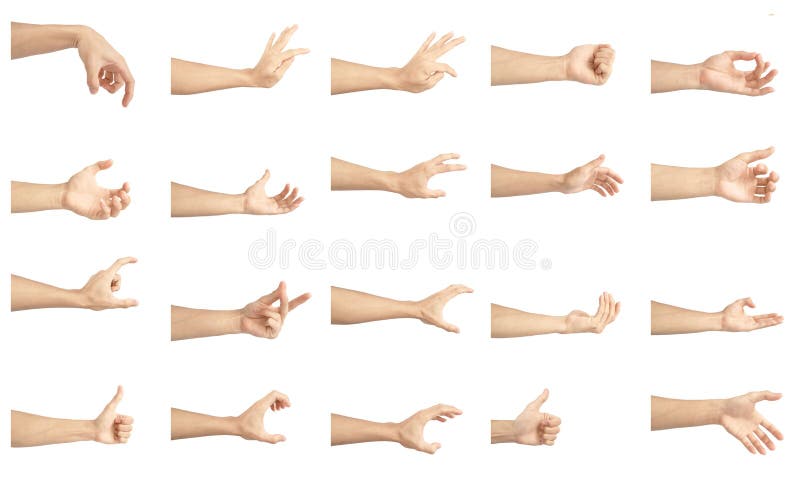 Left Hand Multiple Collection with Reaching Out in Gesture of Man and ...