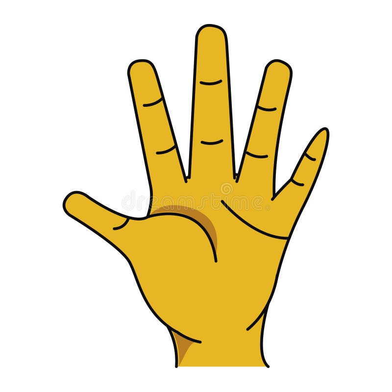 Left hand open stock vector. Illustration of colorful - 223193471