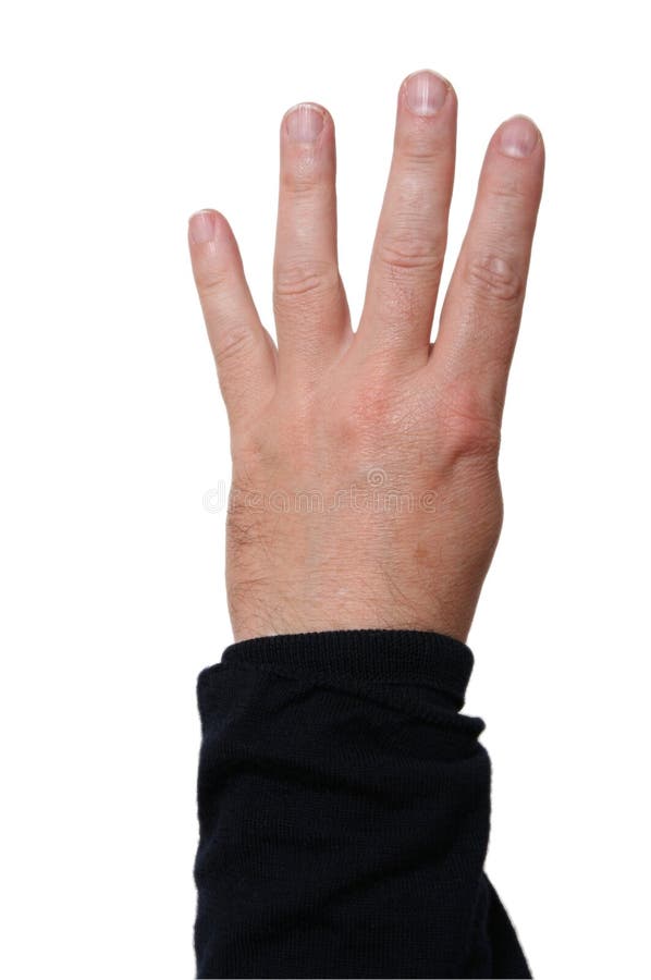 Four Fingers stock image. Image of show, nonverbal, four - 529557