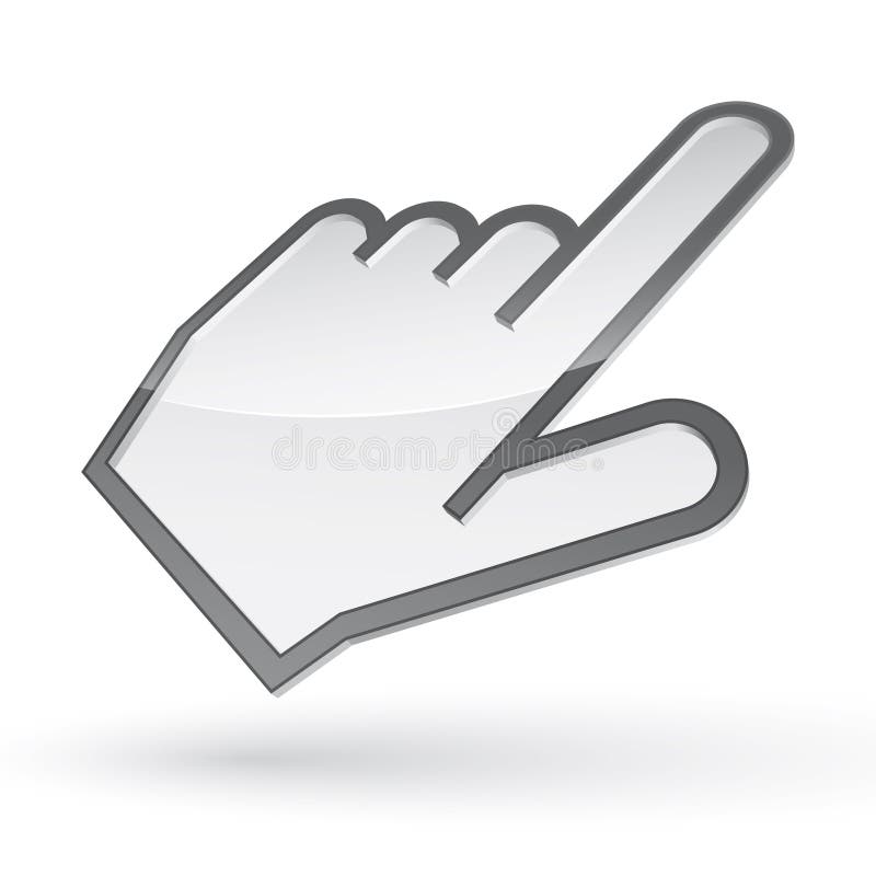 Left-handed cursor stock vector. Illustration of isolated - 21273756