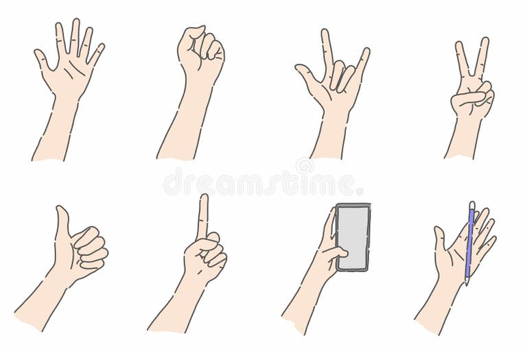 Hi Hand Gestures Stock Illustrations – 374 Hi Hand Gestures Stock ...