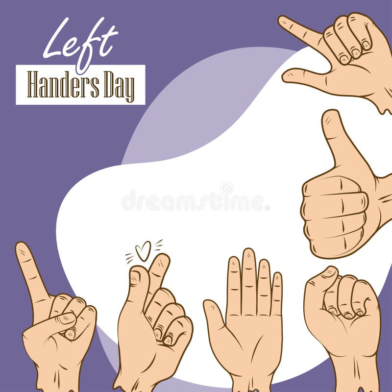 Left handers day banner stock vector. Illustration of event - 224483205