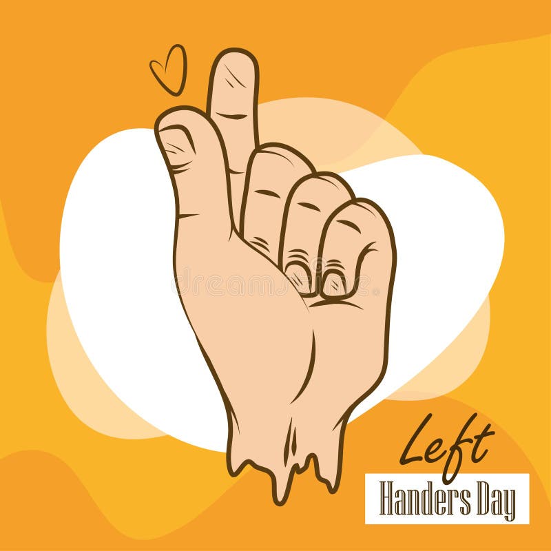 Left handers day stock vector. Illustration of vector - 224483069