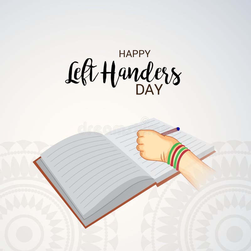 Left Handers Day. stock illustration. Illustration of billboard - 97439292