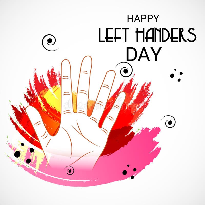 Left Handers Day. stock illustration. Illustration of party - 97439423