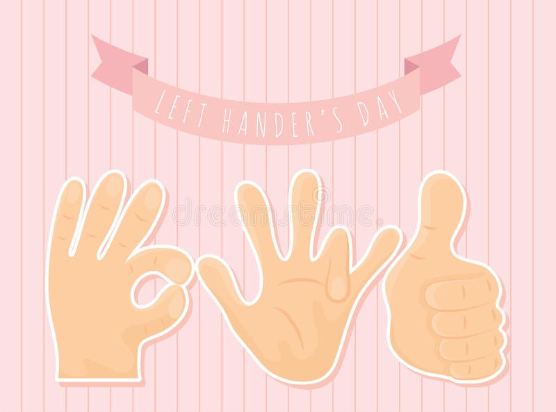 Left Handers Day Illustration Stock Vector - Illustration of holiday ...