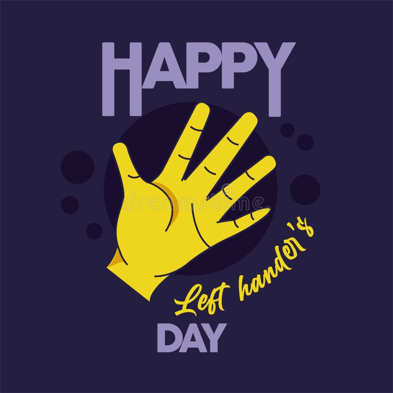 Left handers day poster stock vector. Illustration of lefthanders ...