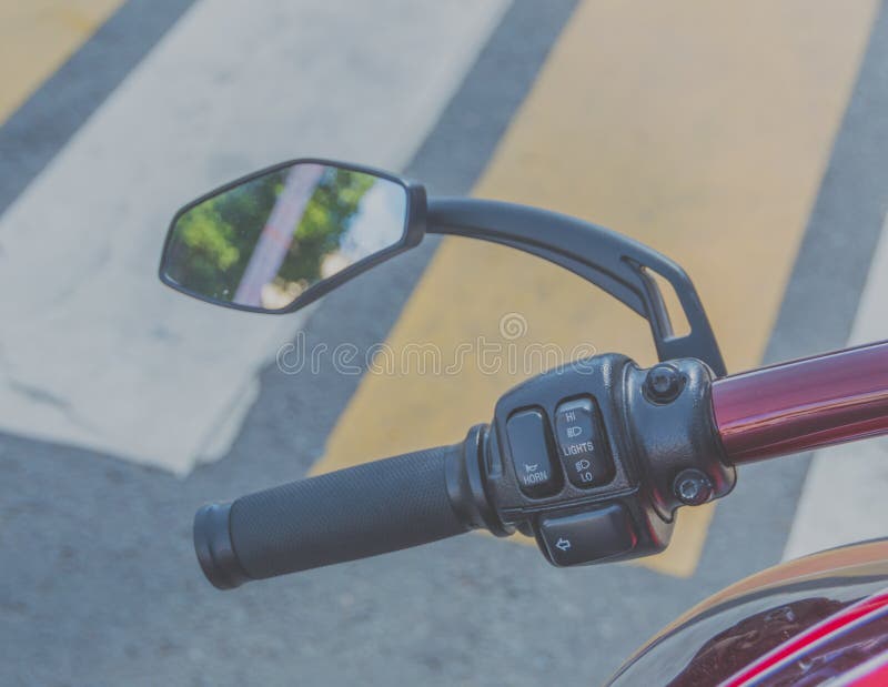 The Left Handle Control of the Motorcycle Stock Image - Image of speed ...