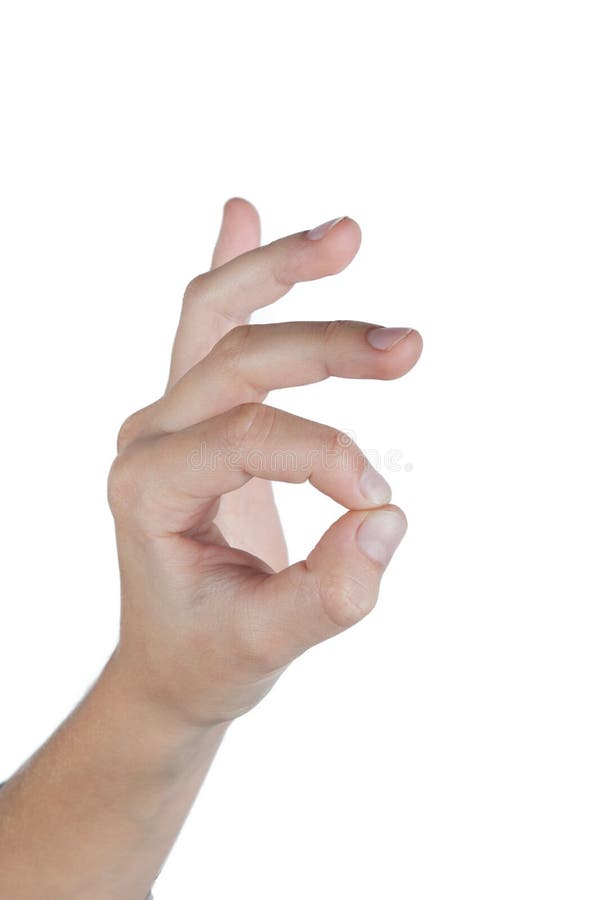 Human Hand Showing Ok Symbol Isolated on White Stock Image - Image of ...