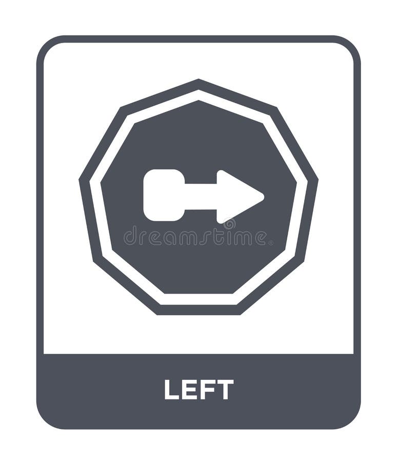 Left Icon in Trendy Design Style. Left Icon Isolated on White ...