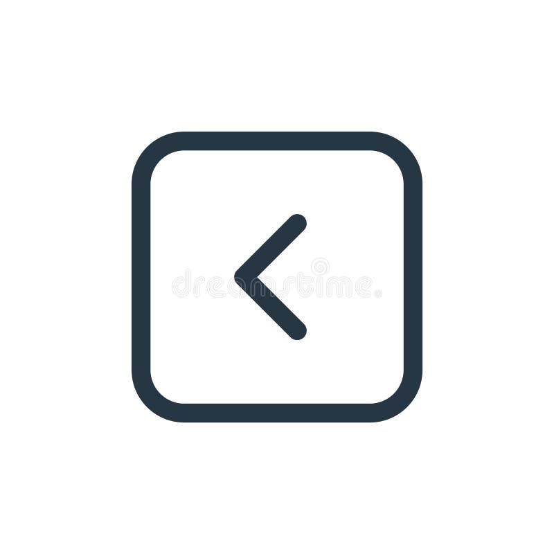 Left Icon Vector from Interface Concept. Thin Line Illustration of Left ...