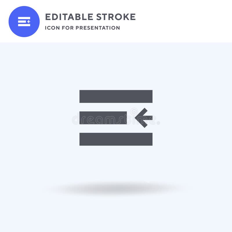 Left Indent Icon Vector, Filled Flat Sign, Solid Pictogram Isolated on ...