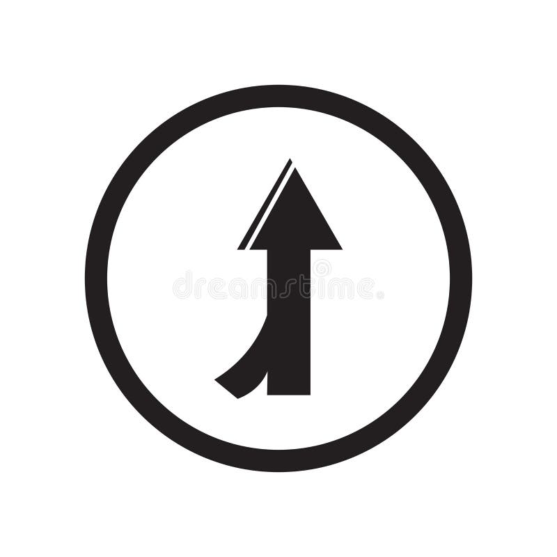 Left Intersection Icon Vector Sign and Symbol Isolated on White ...