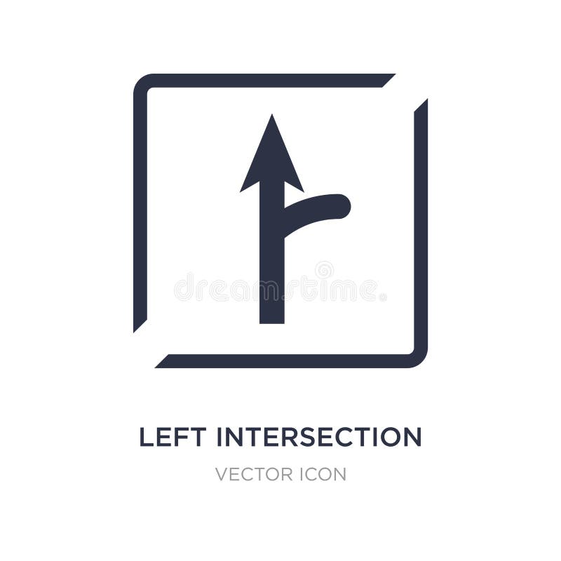 Intersection Icon on White Background. Simple Element Illustration from ...