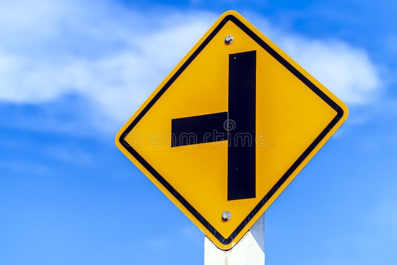 Left Junction Road Signpost Stock Photo - Image of sign, highway: 71389252