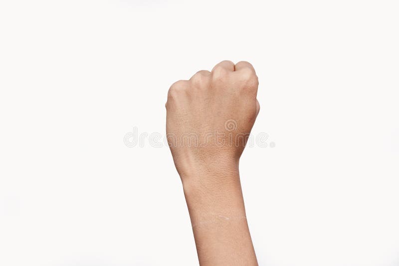 Left Men Hand Back Side - Human Hand Gesture Isolated on White ...